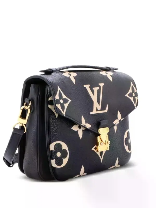 LOUIS VUITTON Pochette Metis Monogram Empreinte Giant Crossbody Bag - Black