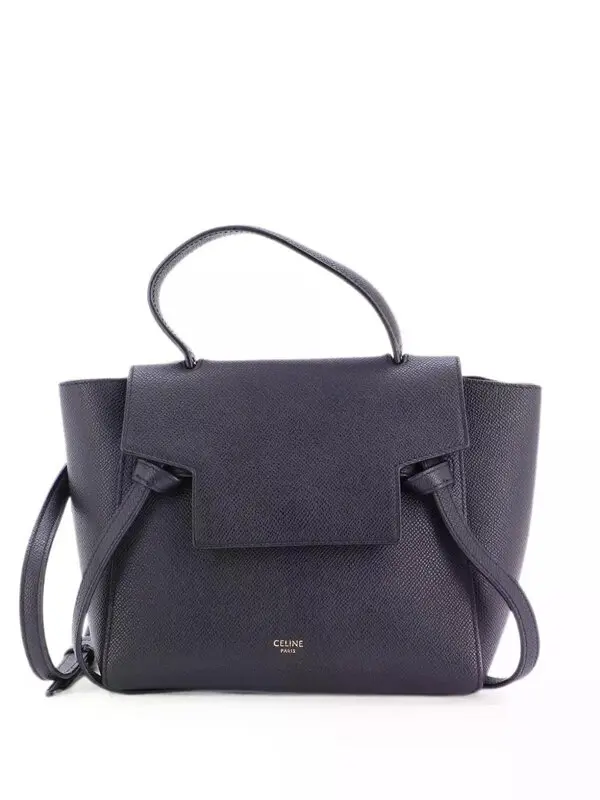 Celine Pico Belt Bag In Textured Leather - Black