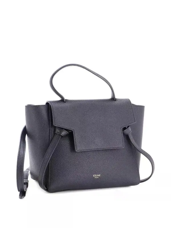 Celine Pico Belt Bag In Textured Leather - Black