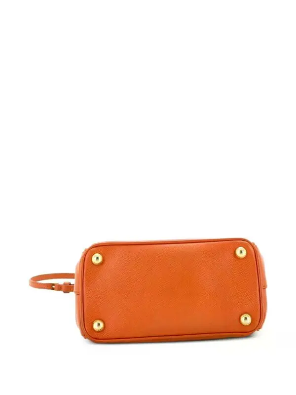 Prada Saffiano Leather Mini Satchel - Orange