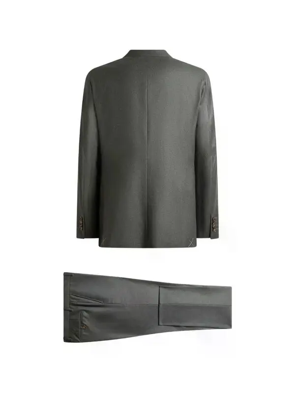 Etro Single-breasted Suit In Wool Flannel