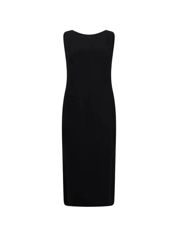 Alberta Ferretti Ribbed Knit Open-back Midi Dress