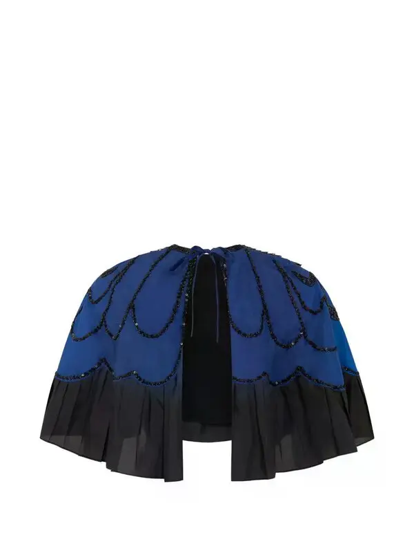 Alberta Ferretti Sequin-embellished Cape - Black