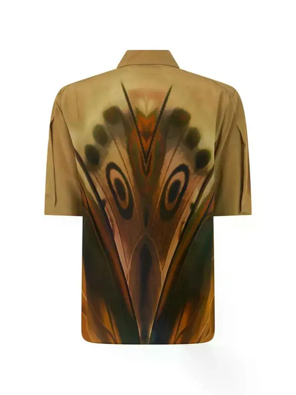 Alberta Ferretti Butterfly-print Silk Shirt - Yellow