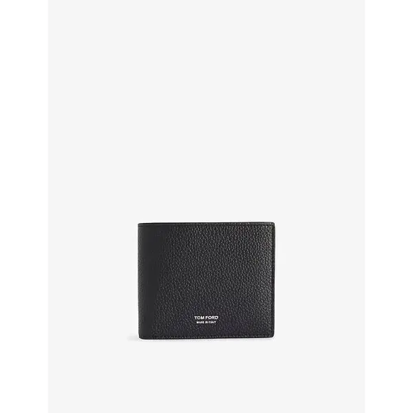 TOM FORD Logo Bifold Leather Wallet - Black