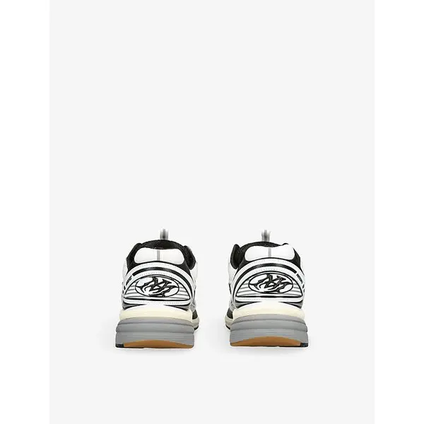 Amiri M Tech Mesh And Leather Trainers - White/blk