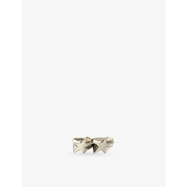 TWOJEYS Tj Superstar Sterling- Plated Brass Knuckle Ring - Silver