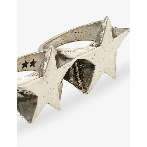 TWOJEYS Sterling-plated Brass Knuckle Ring