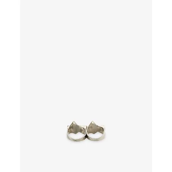 TWOJEYS Sterling-plated Brass Knuckle Ring