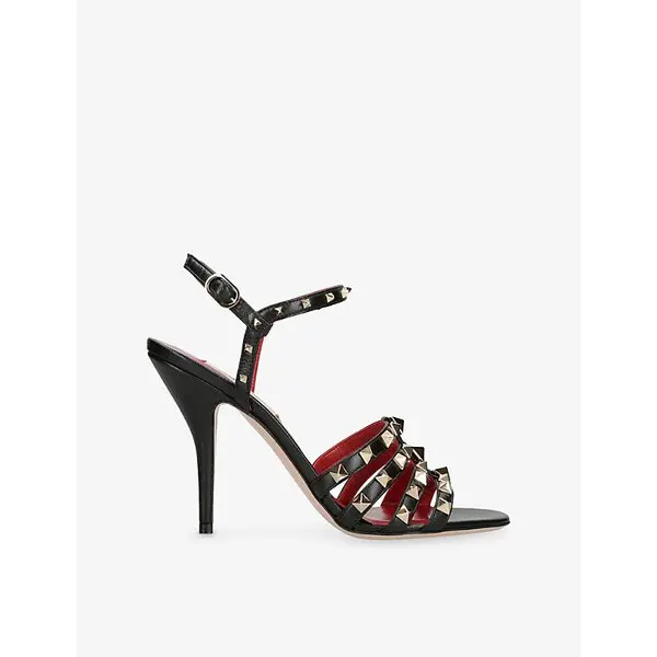 Valentino Garavani Rockstud 100 Stiletto Sandals - Black