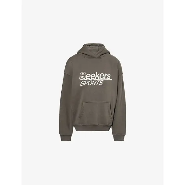 SISTERS & SEEKERS Cotton-jersey Hoodie - Charcoal