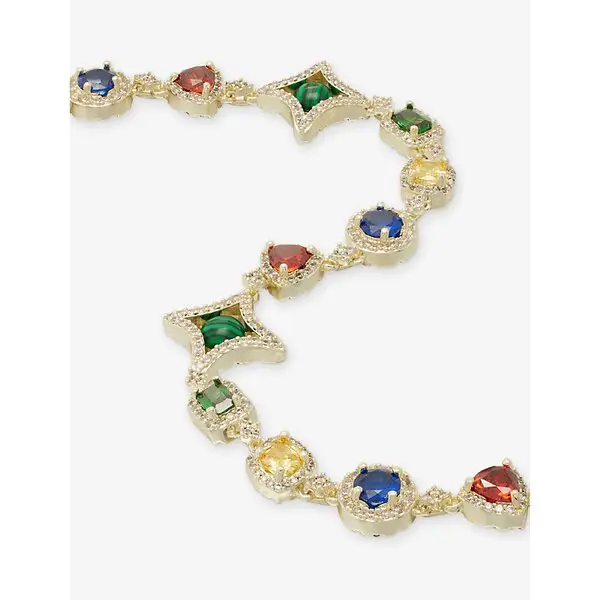 GLD 17mm Gemstone Chain Necklace