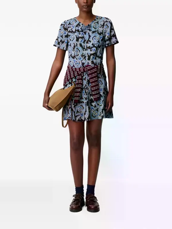 Claudie Pierlot Paisley Print V-neck Dress - Black