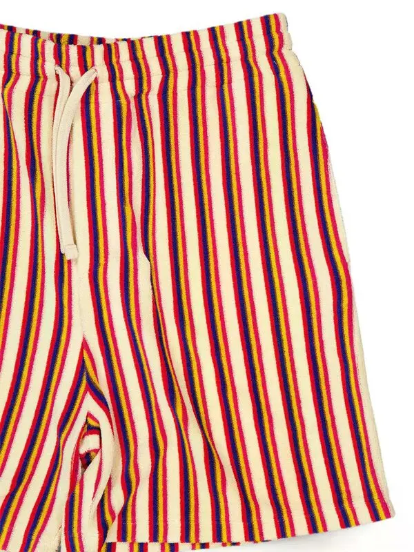 Valentino Garavani Striped Terrycloth Shorts - Orange