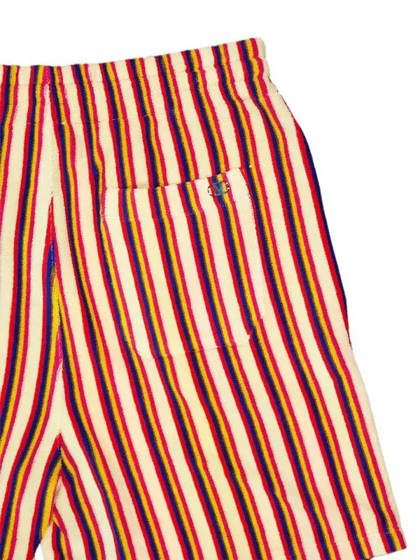 Valentino Garavani Striped Terrycloth Shorts - Orange