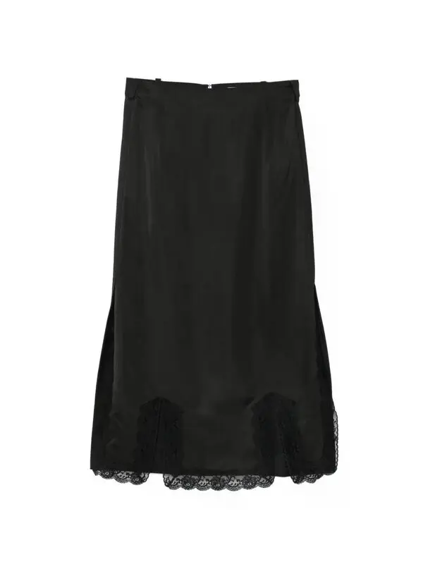 Sandro Lace-trim Midi Skirt