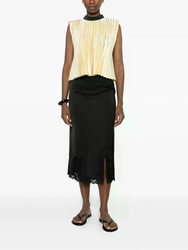 Sandro Lace-trim Midi Skirt