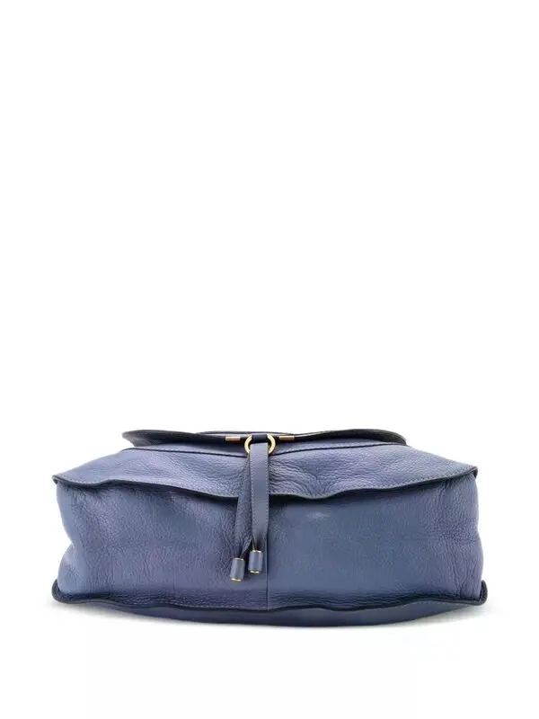 Chloé Marcie Leather Large Shoulder Bag - Blue