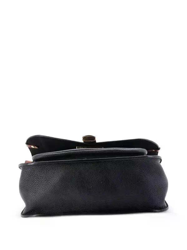 LOUIS VUITTON Monogram Canvas Leather Satchel - Black