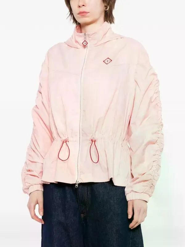 Casablanca Ruched Drawstring Hooded Jacket