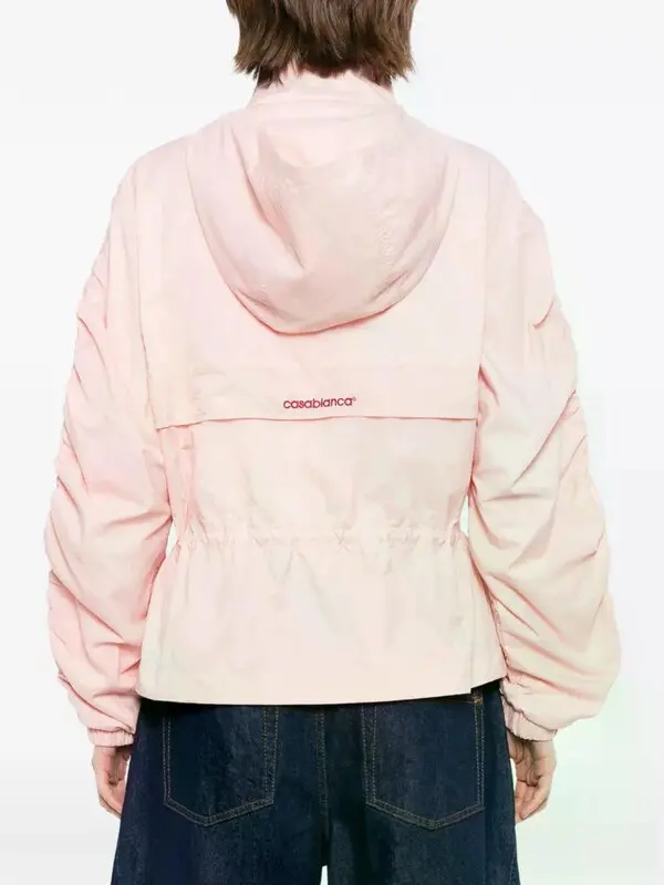 Casablanca Ruched Drawstring Hooded Jacket
