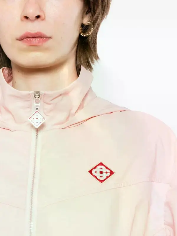 Casablanca Ruched Drawstring Hooded Jacket