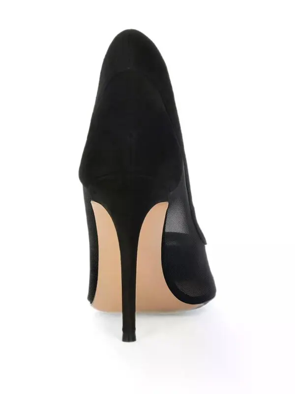 GIANVITO ROSSI Mesh Panelled Pointed Toe Pumps