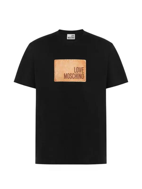 Moschino Printed Cotton Jersey T-shirt - Black