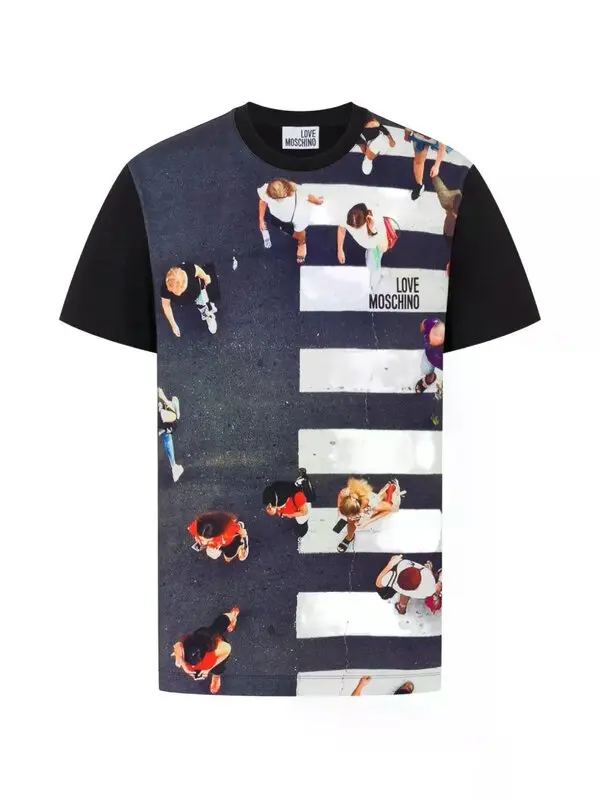 Moschino Printed Cotton Jersey T-shirt