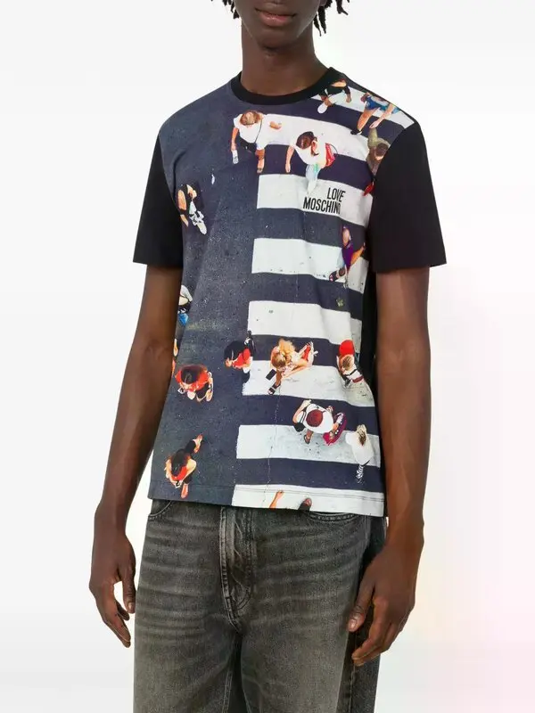 Moschino Printed Cotton Jersey T-shirt