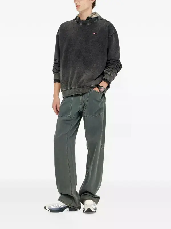 DIESEL® Cotton Sweatshirt With Faded Effect