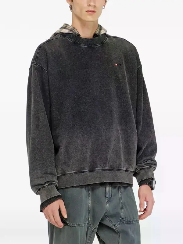 DIESEL® Cotton Sweatshirt With Faded Effect