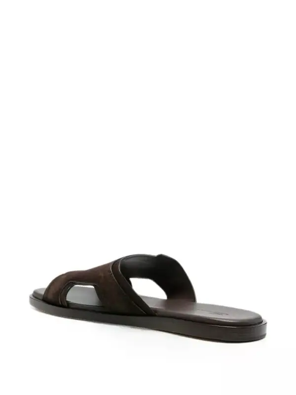 Santoni Double-buckle Suede Sandals