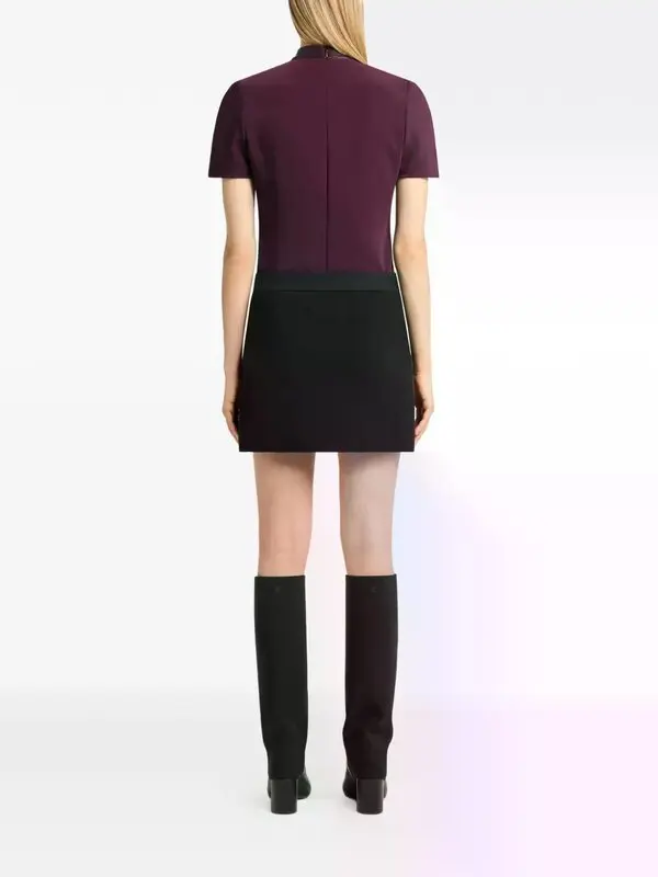COURREGES Heritage Vinyl-collar Logo-patch Blouse