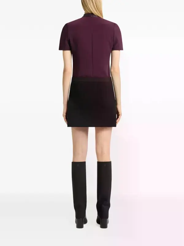 COURREGES Heritage Vinyl-collar Logo-patch Blouse