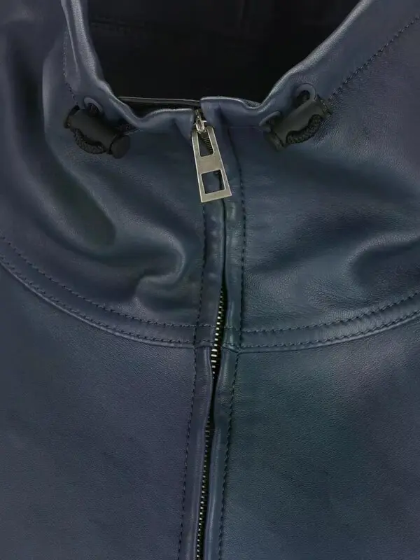 Loewe High-collar Leather Jacket