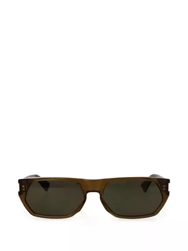 Saint Laurent Geometric-frame Sunglasses - Brown
