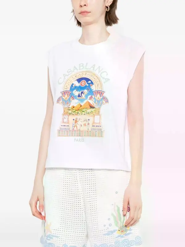 Casablanca Egyptian Arch Sleeveless T-shirt