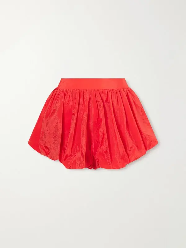 THE FRANKIE SHOP Alina Taffeta Shorts - Red