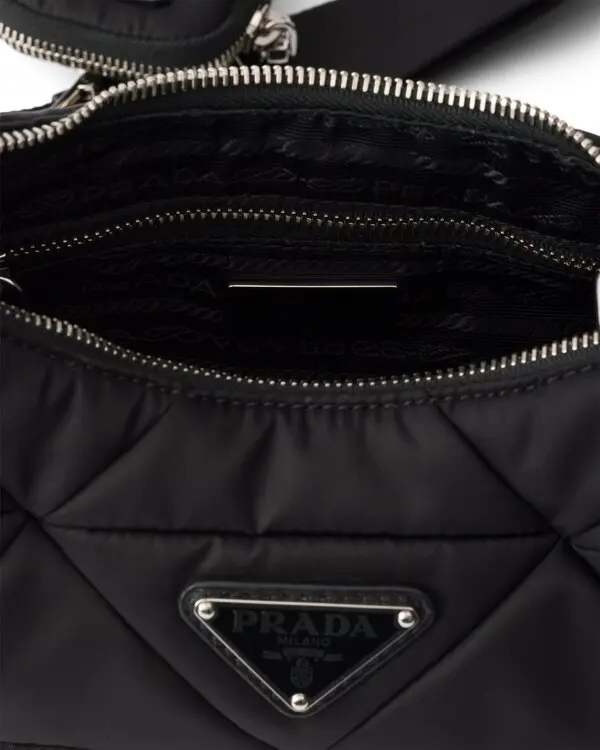 Prada Quilted Re-nylon Shoulder Bag - Black