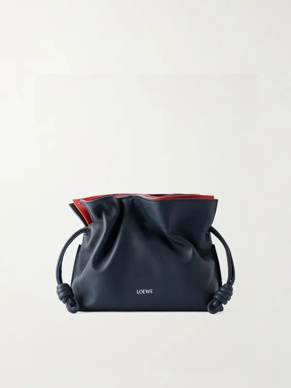 Loewe Flamenco Layers Mini Leather Clutch - Blue