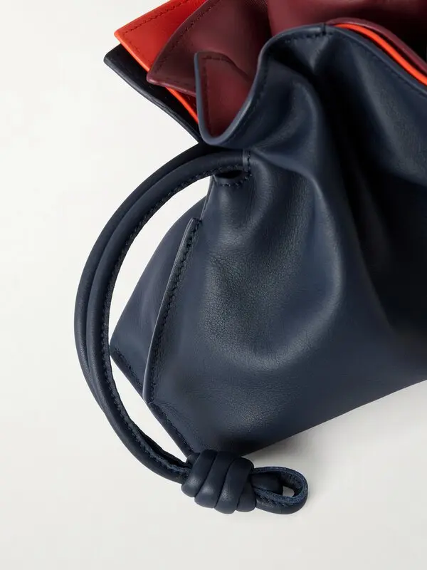 Loewe Flamenco Layers Mini Leather Clutch - Blue