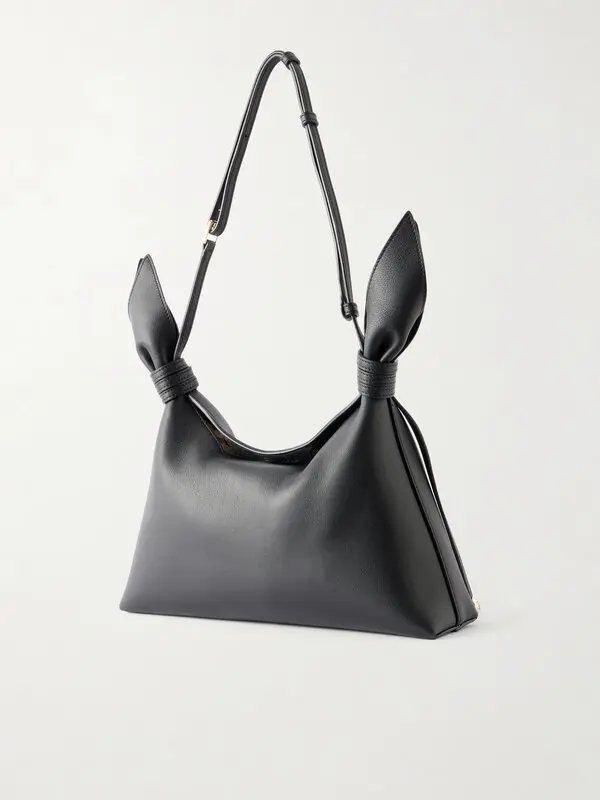 Loewe Medium Knot-detailed Leather Shoulder Bag - Black