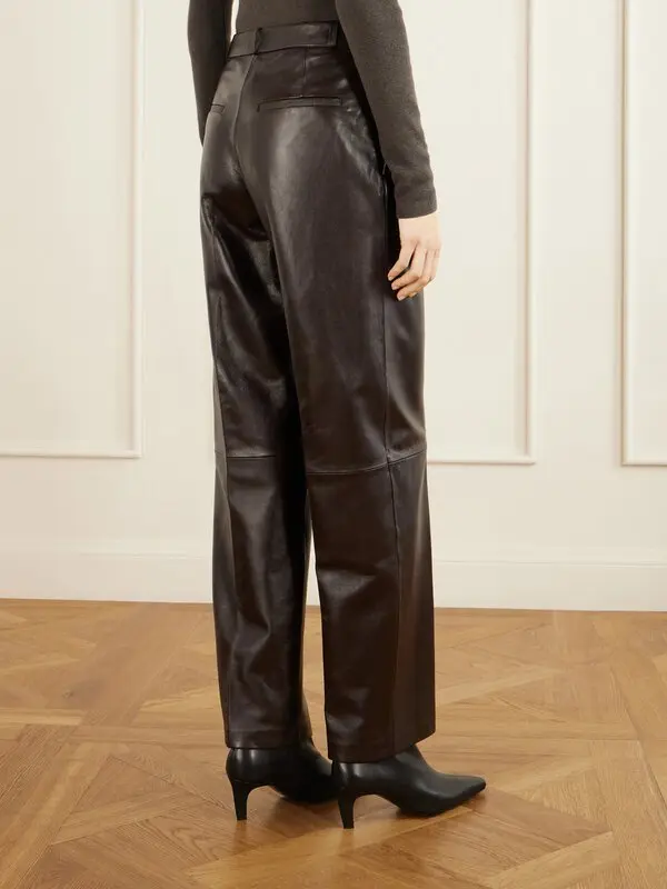 ARMA Palermo Leather Straight-leg Trousers
