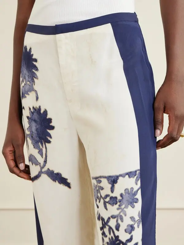 SIR. Phillipa Georgette Straight-leg Pants In Eira Midnight Print - Multi