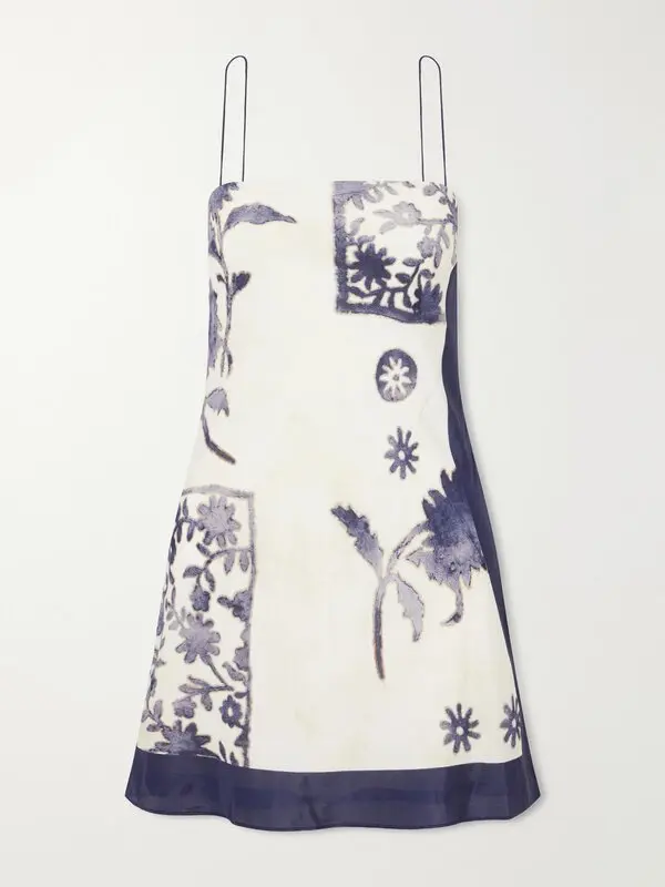 SIR. Philippa Floral-printed Crepe De Chine Mini Dress - Multi