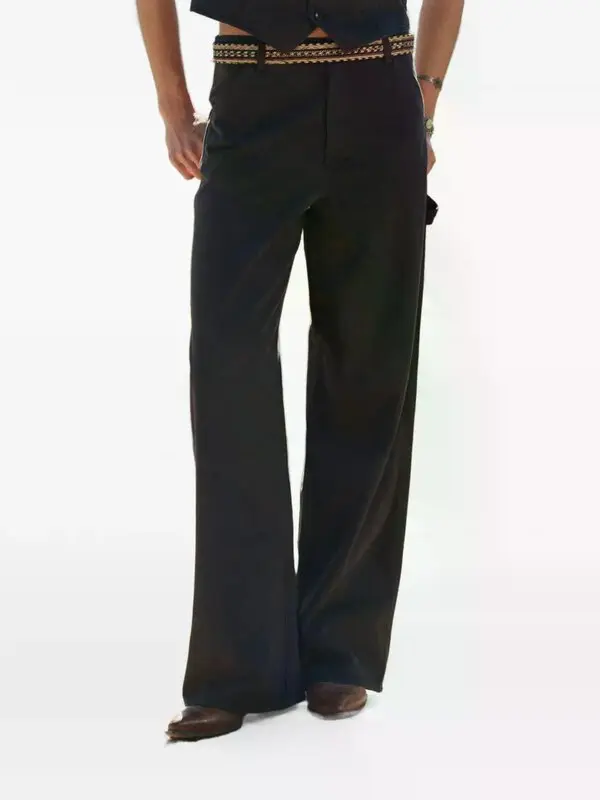 The Great. Mill Wide-leg Trousers In Washed