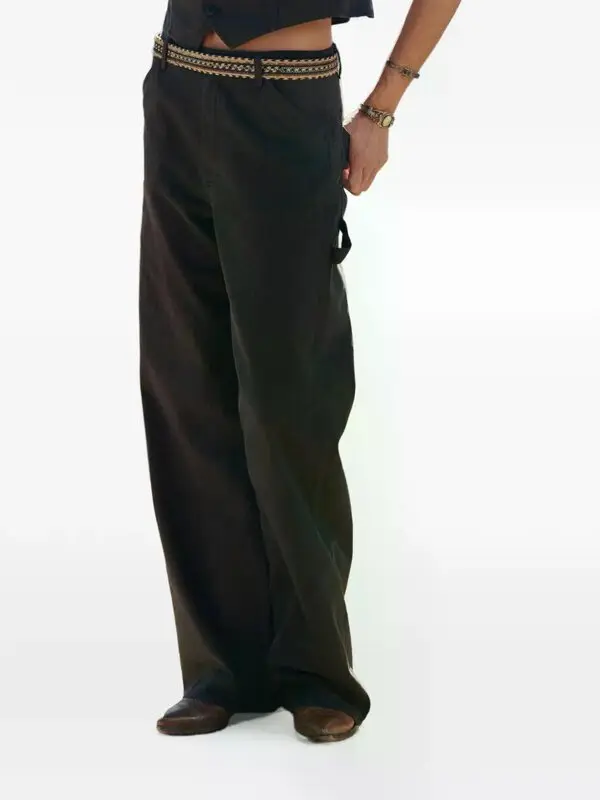 The Great. Mill Wide-leg Trousers In Washed
