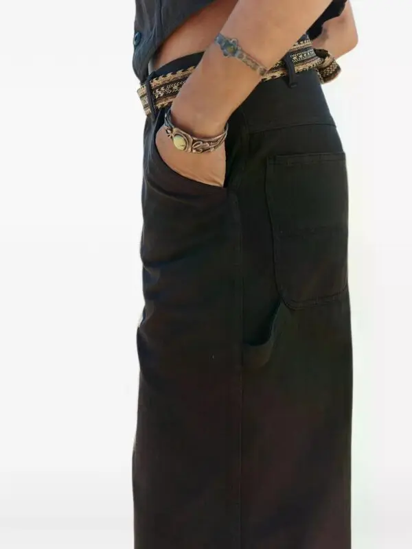 The Great. Mill Wide-leg Trousers In Washed