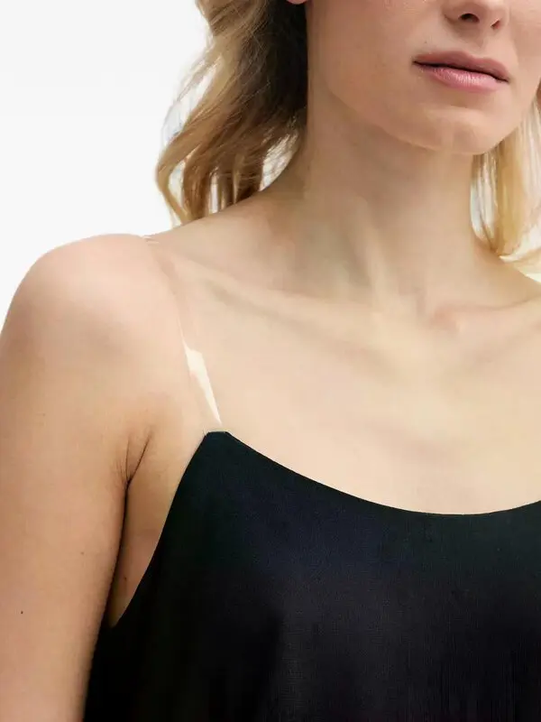 Dkny Transparent Strap Plunge-back Mini Dress